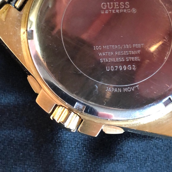 Guess | Accessories | Mens Guess Gold Tone Diamond Accent Watch | Poshmark